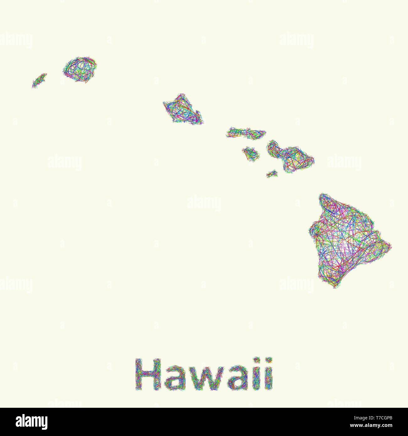 Mappa del territorio delle hawaii immagini e fotografie stock ad alta ...