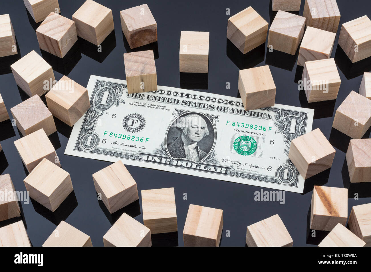 Metafora del crollo della banca americana immagini e fotografie stock ...