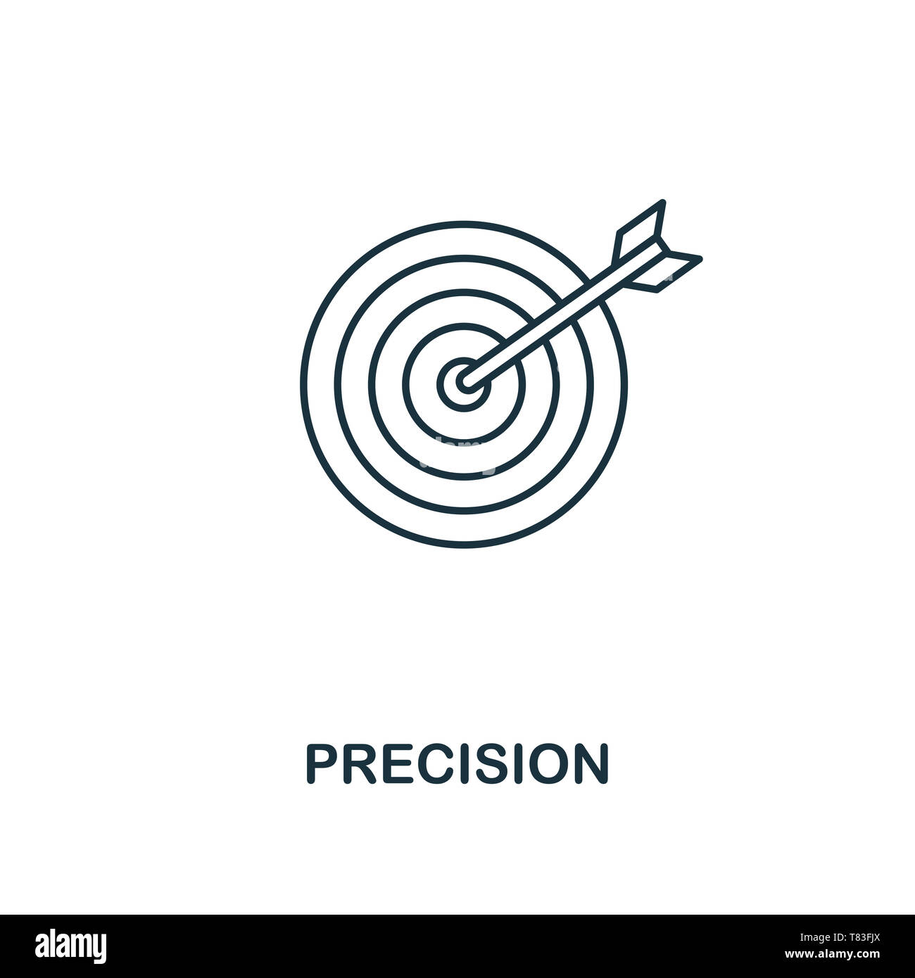 Icona di precisione. Profilo di stile design sottile da parte delle ...