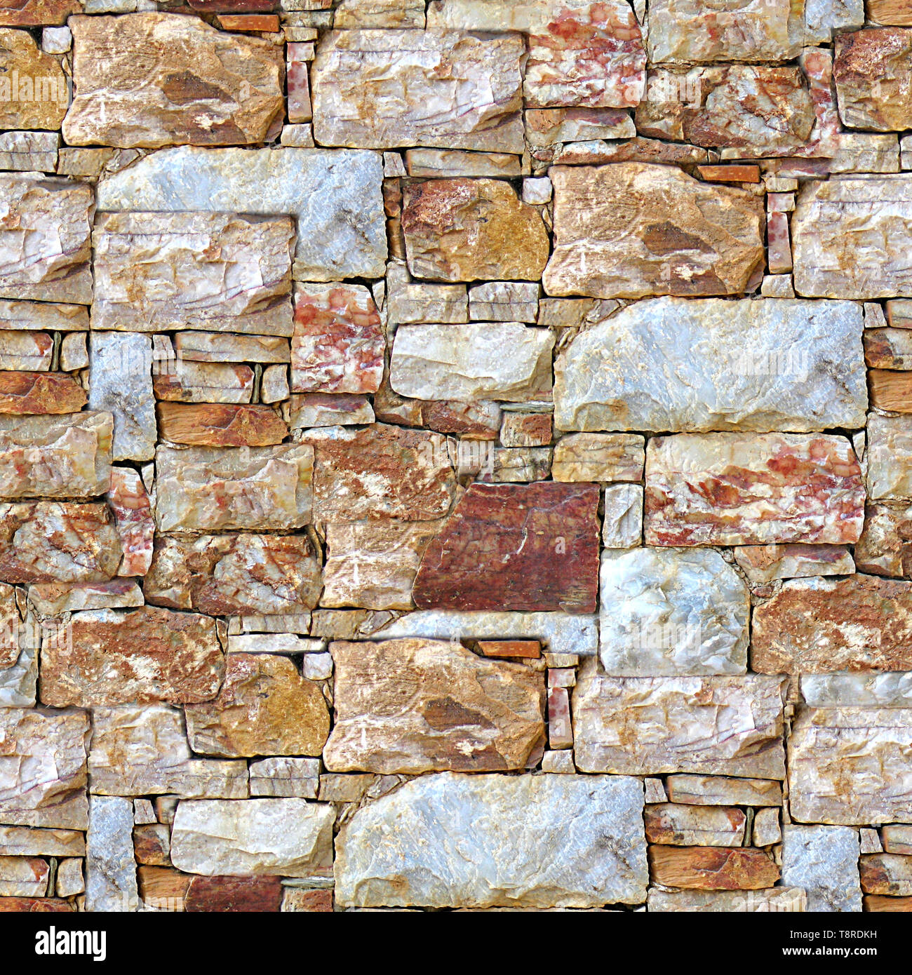 Muro di pietra Texture Seamless Tile Foto stock - Alamy