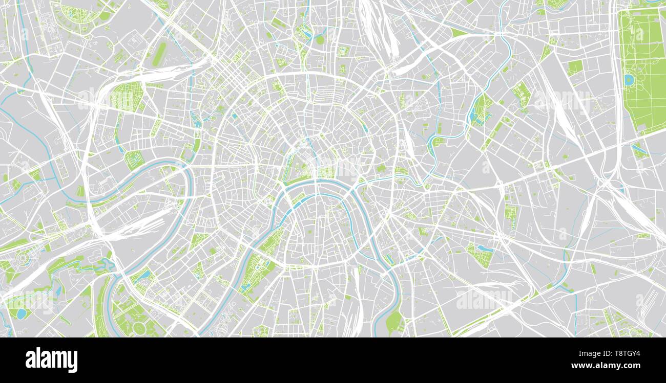 Moscow map Immagini Vettoriali Stock - Alamy