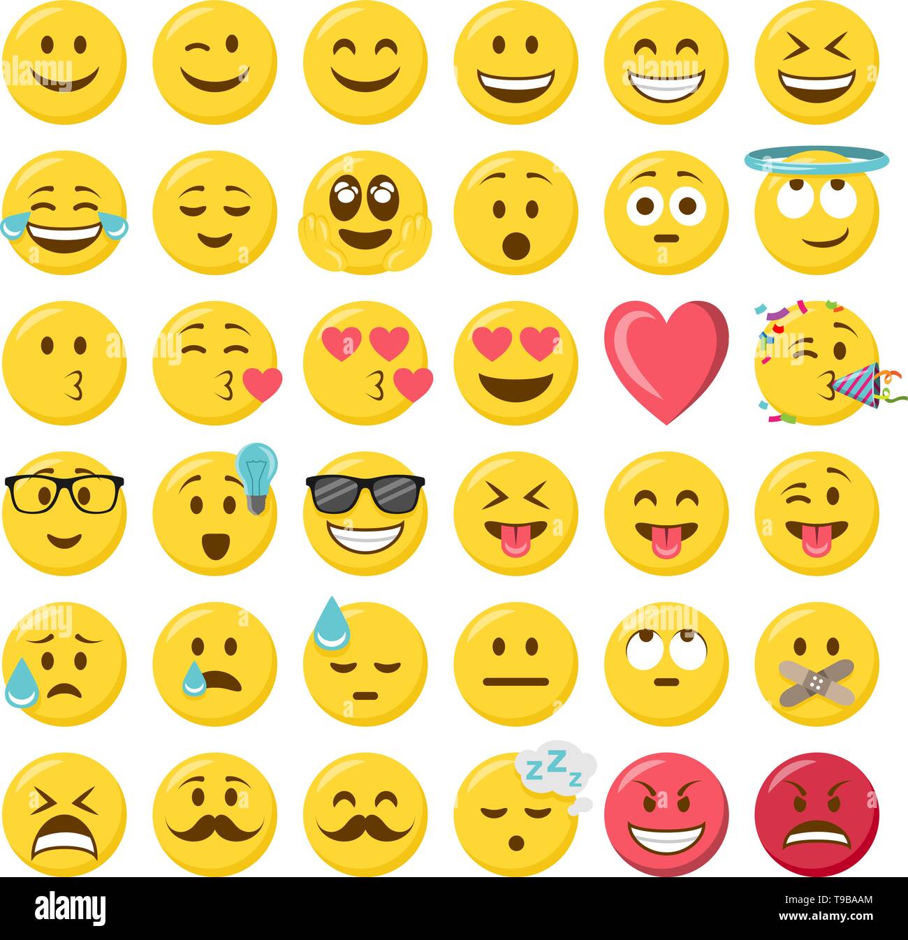 Smiley emoticon Immagini Vettoriali Stock - Alamy