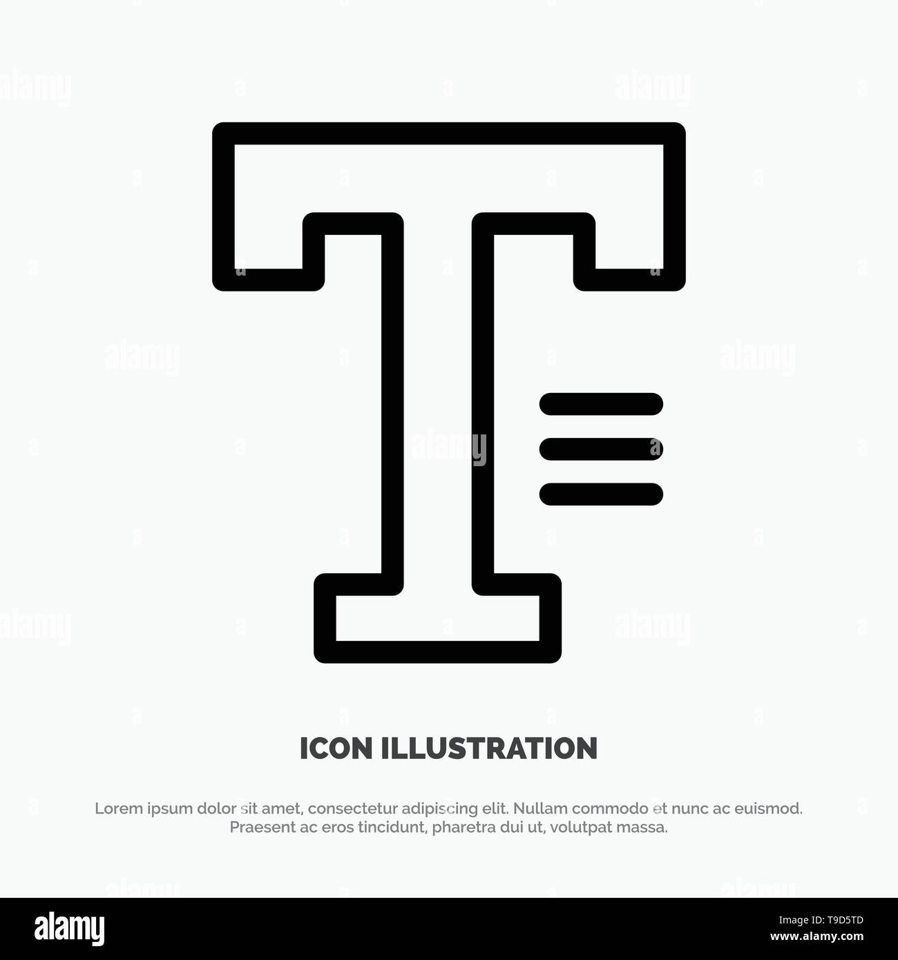 Simbolo testo tipo tipografia parola scrivere Immagini Vettoriali Stock ...