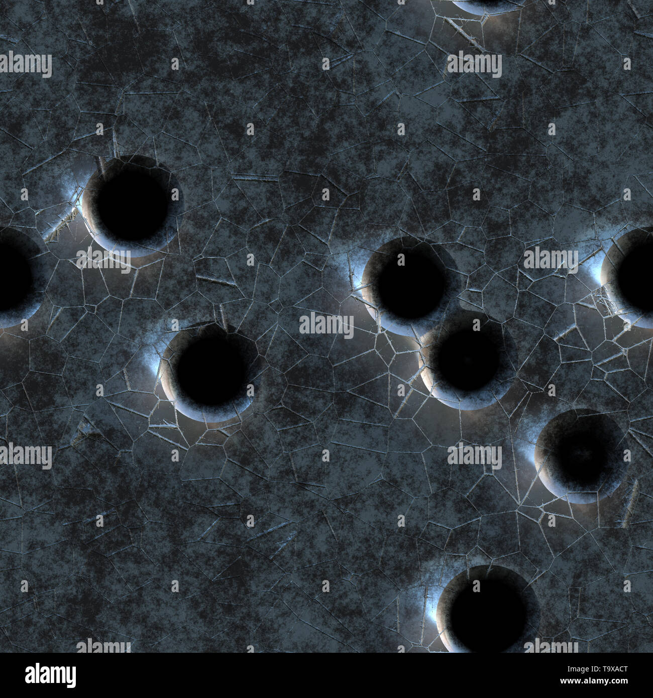 Fori di proiettile Texture Seamless Tile Foto stock - Alamy
