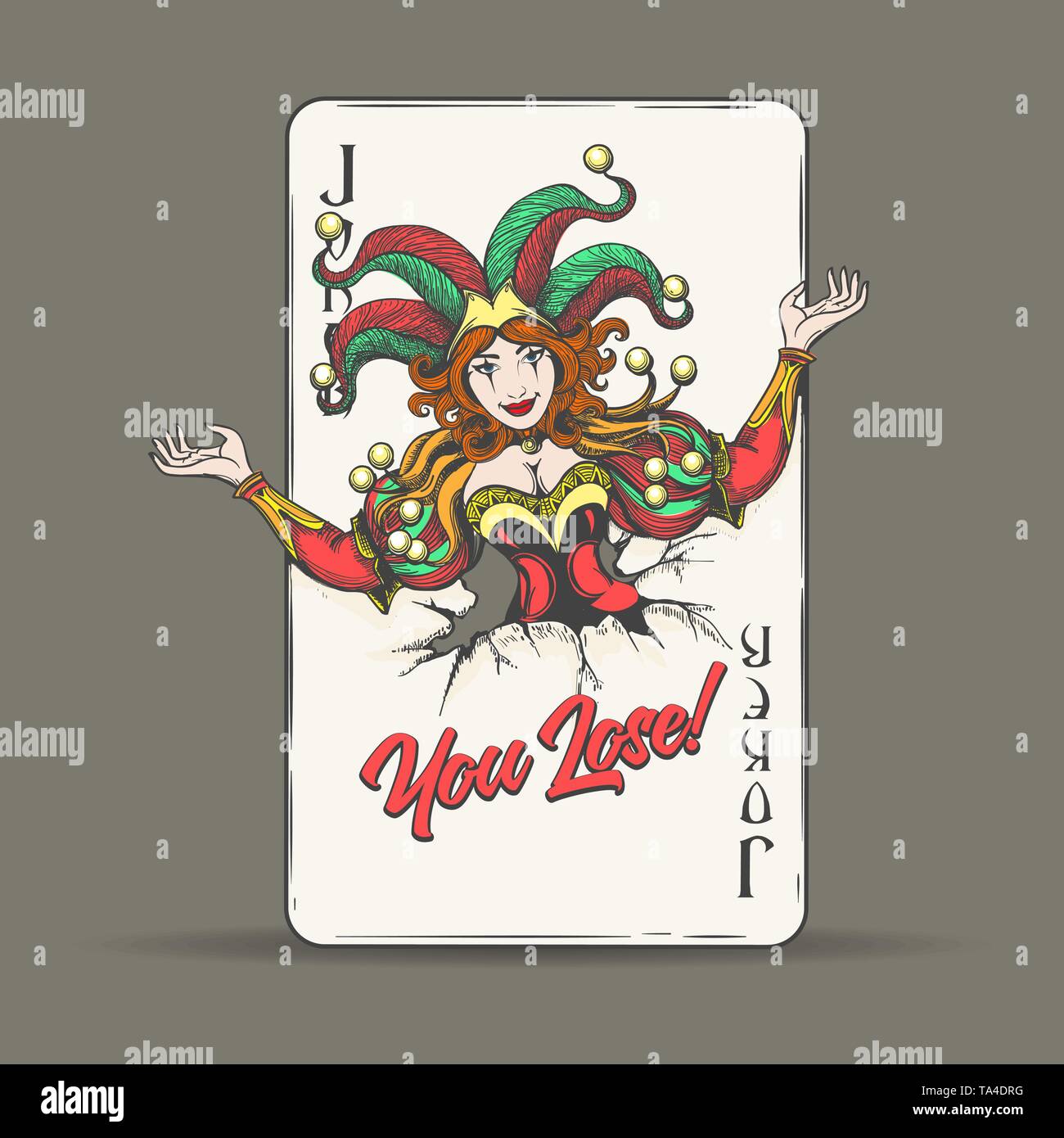 Carta jolly disegno Immagini Vettoriali Stock - Alamy