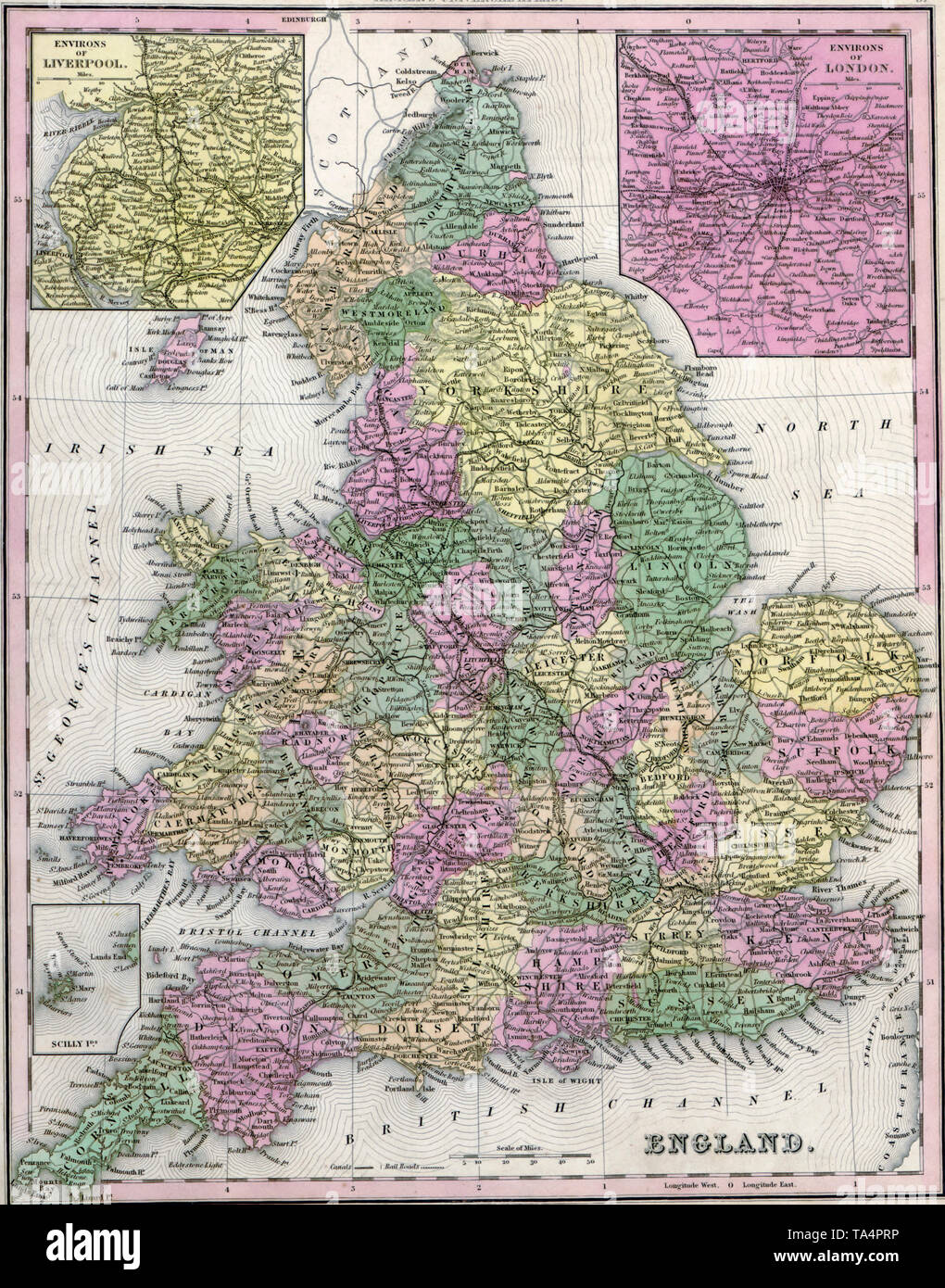 Mappa mappa inghilterra immagini e fotografie stock ad alta risoluzione ...