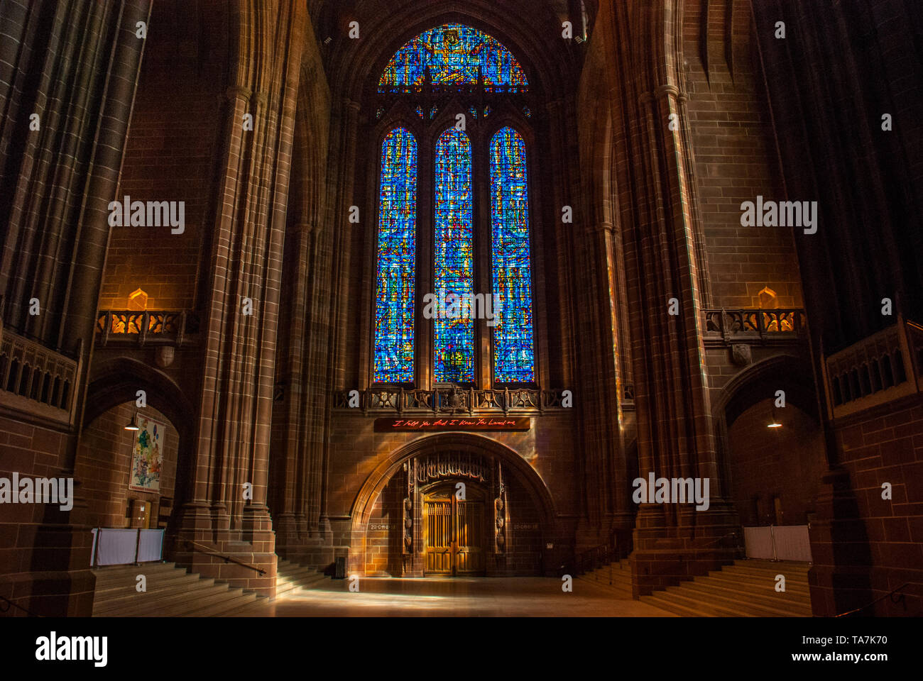 La cattedrale di Liverpool sulla base di un disegno da Giles Gilbert ...