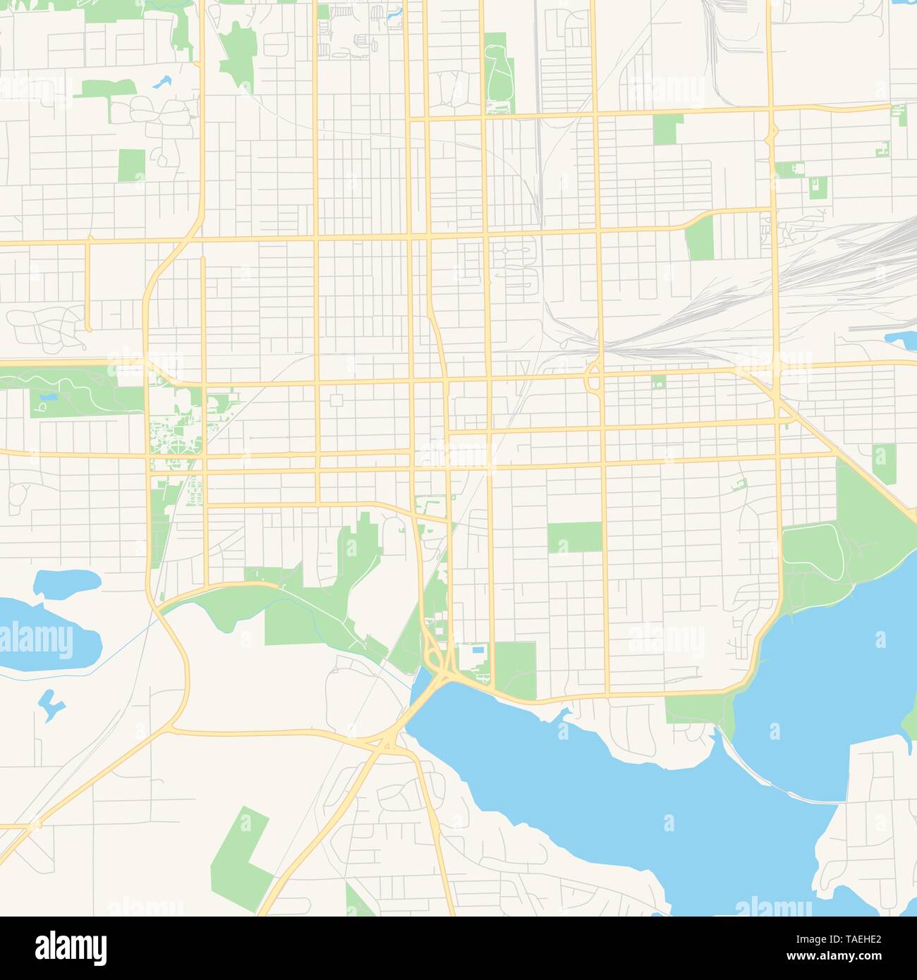 Il vettore vuoto mappa di Decatur, Illinois, Stati Uniti d'America ...