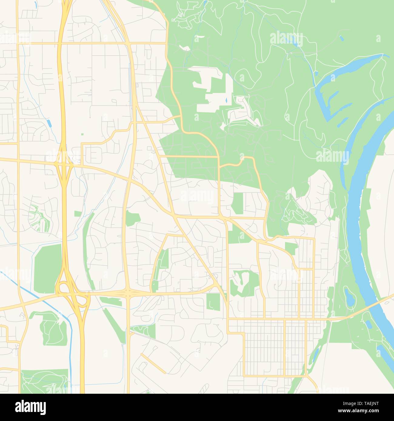 Il vettore vuoto mappa di Bellevue, Nebraska, Stati Uniti d'America ...