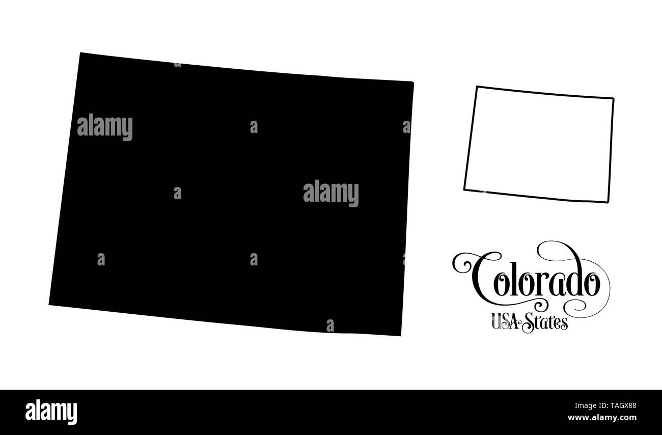 Tipografia della mappa dello stato del colorado immagini e fotografie ...