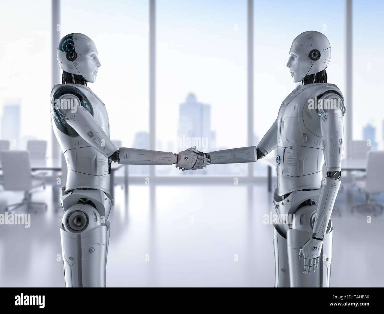 Robot 3d rendering office immagini e fotografie stock ad alta risoluzione - Alamy