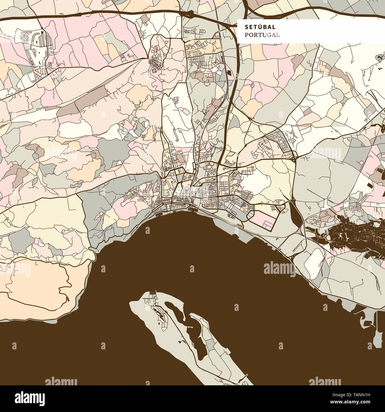 Mappa di setubal portogallo immagini e fotografie stock ad alta ...