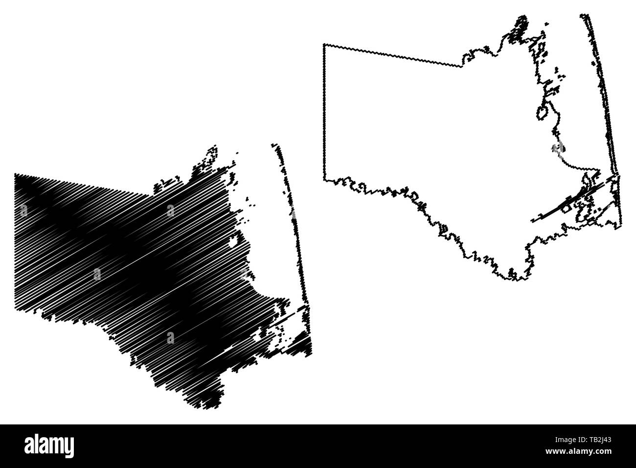 Mappa di cameron texas Immagini Vettoriali Stock - Alamy