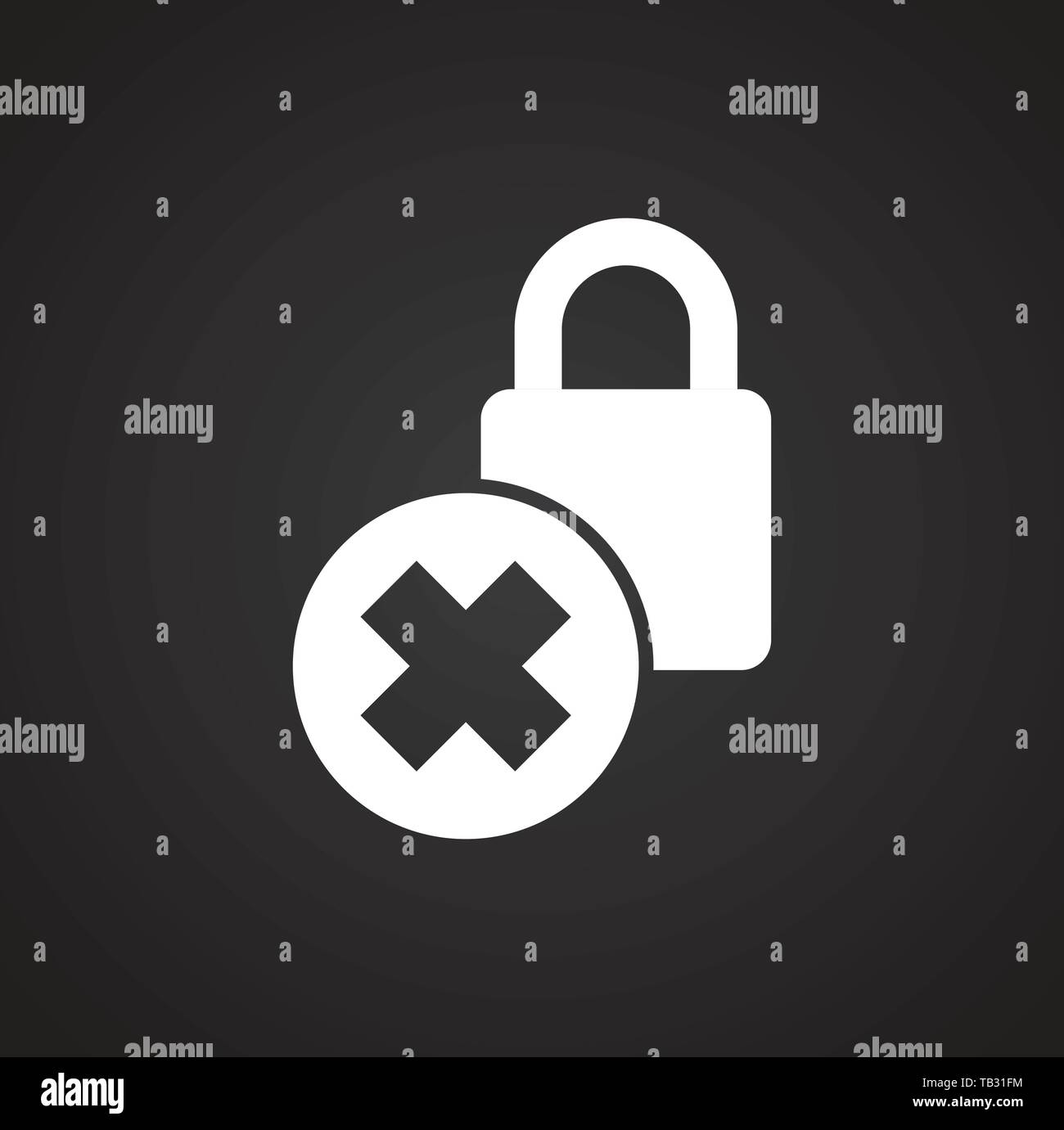 Password relativa icona sullo sfondo per la progettazione grafica e web ...