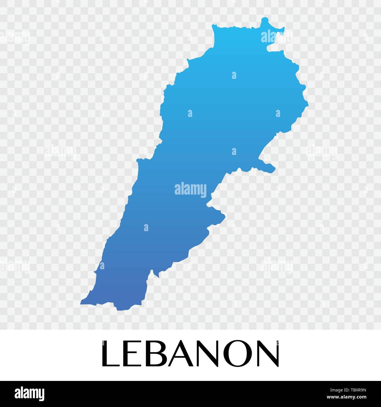 Lebanon map Immagini Vettoriali Stock - Alamy