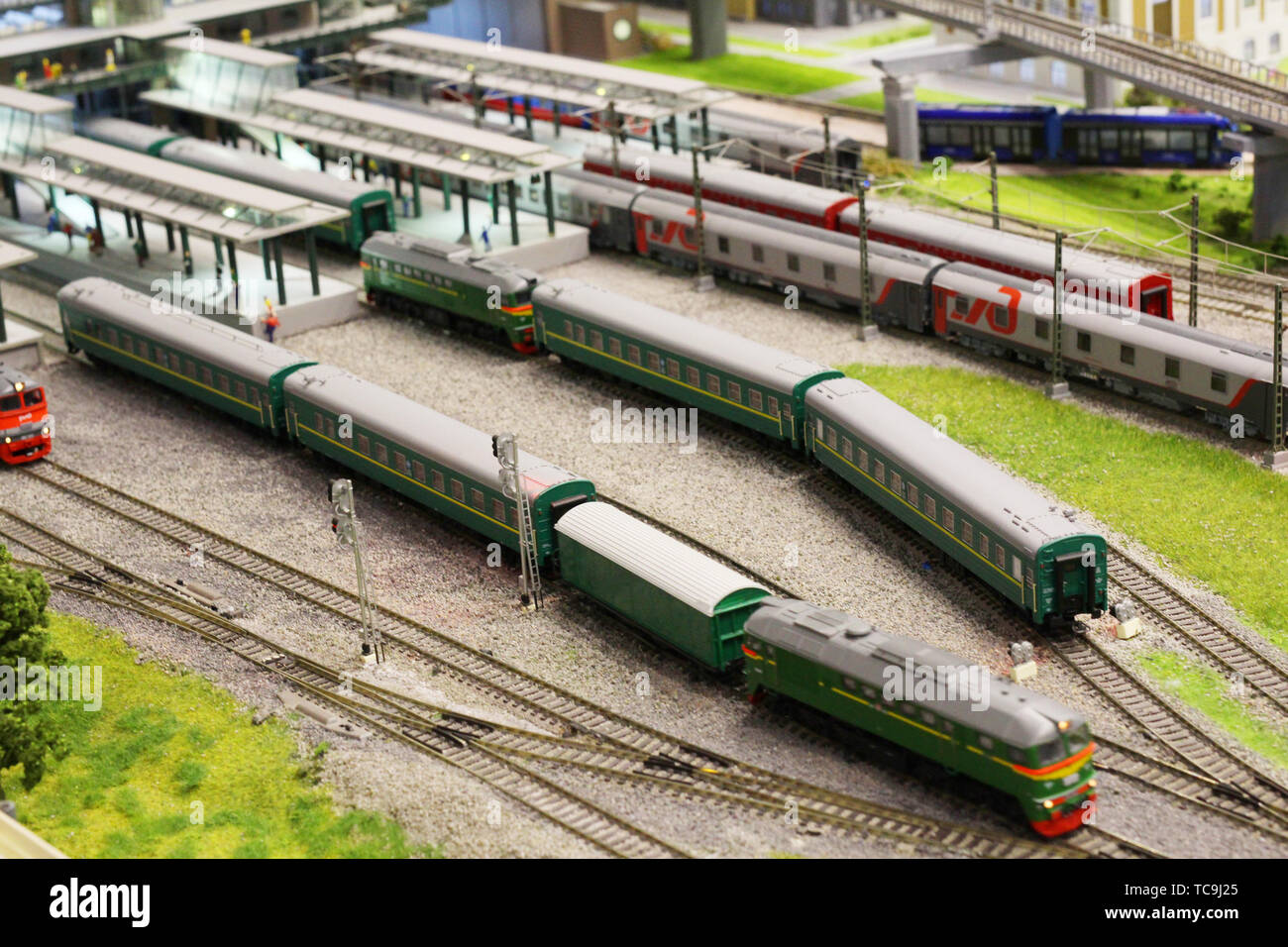 Mosca, RF, 17.03.2019: il layout delle ferrovie Russe a Mosca. La ...