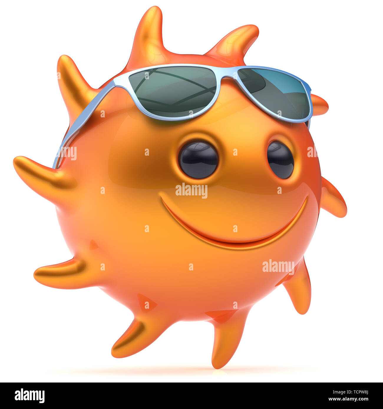 Smiley star sun faccia occhiali da sole a sfera allegro sorriso estate ...