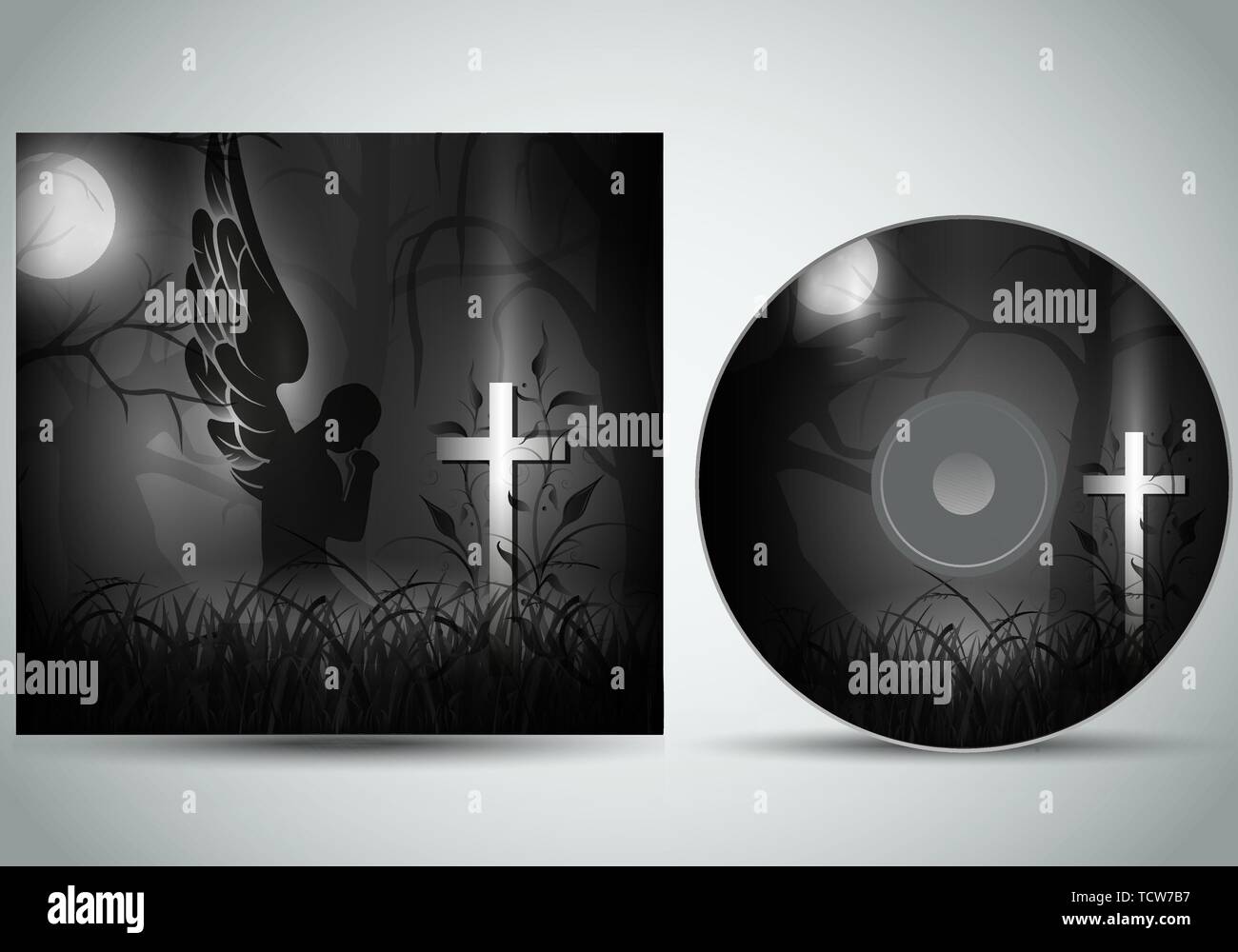 Cd cover template Immagini Vettoriali Stock - Alamy