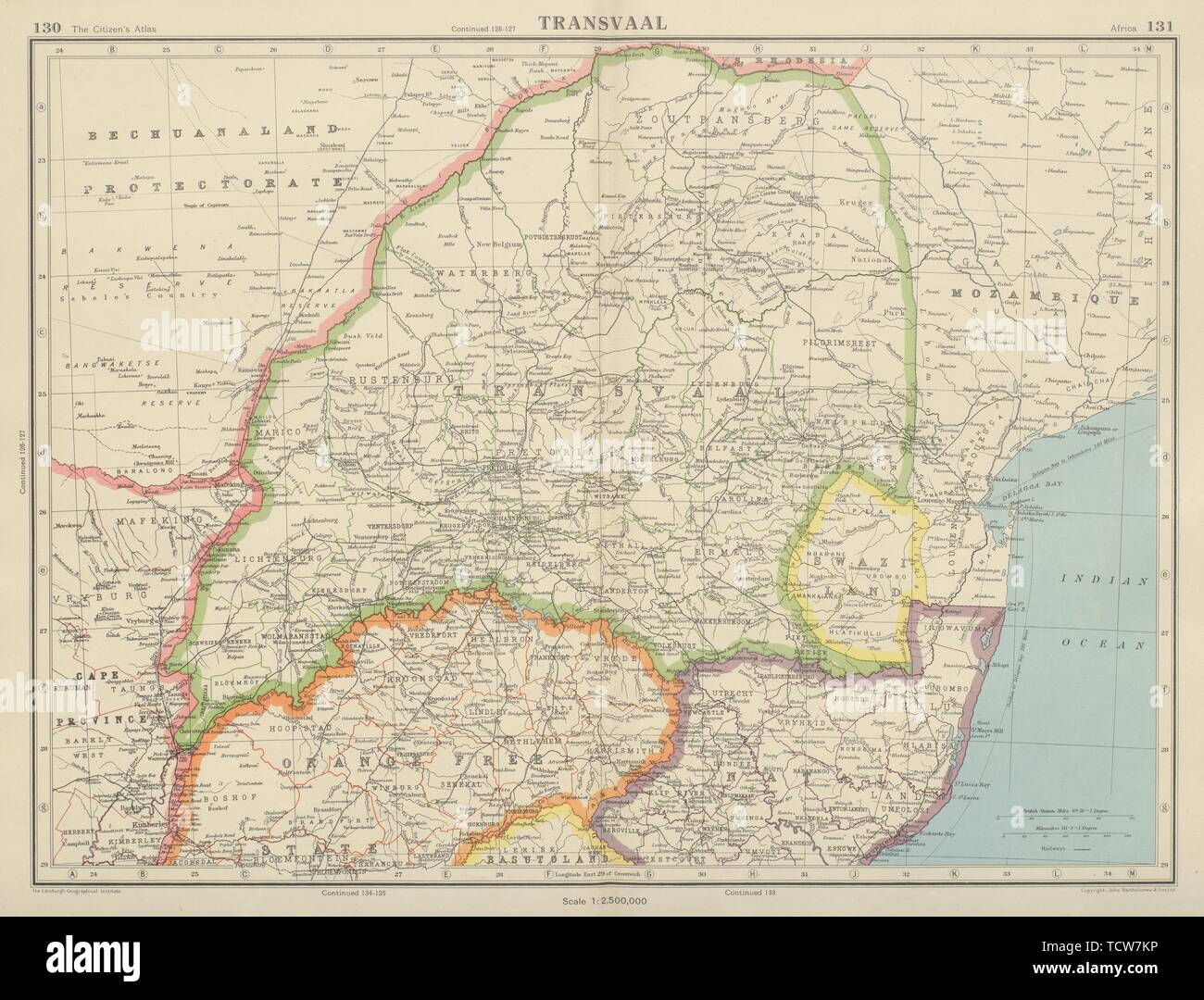 Mappa transvaal immagini e fotografie stock ad alta risoluzione - Alamy