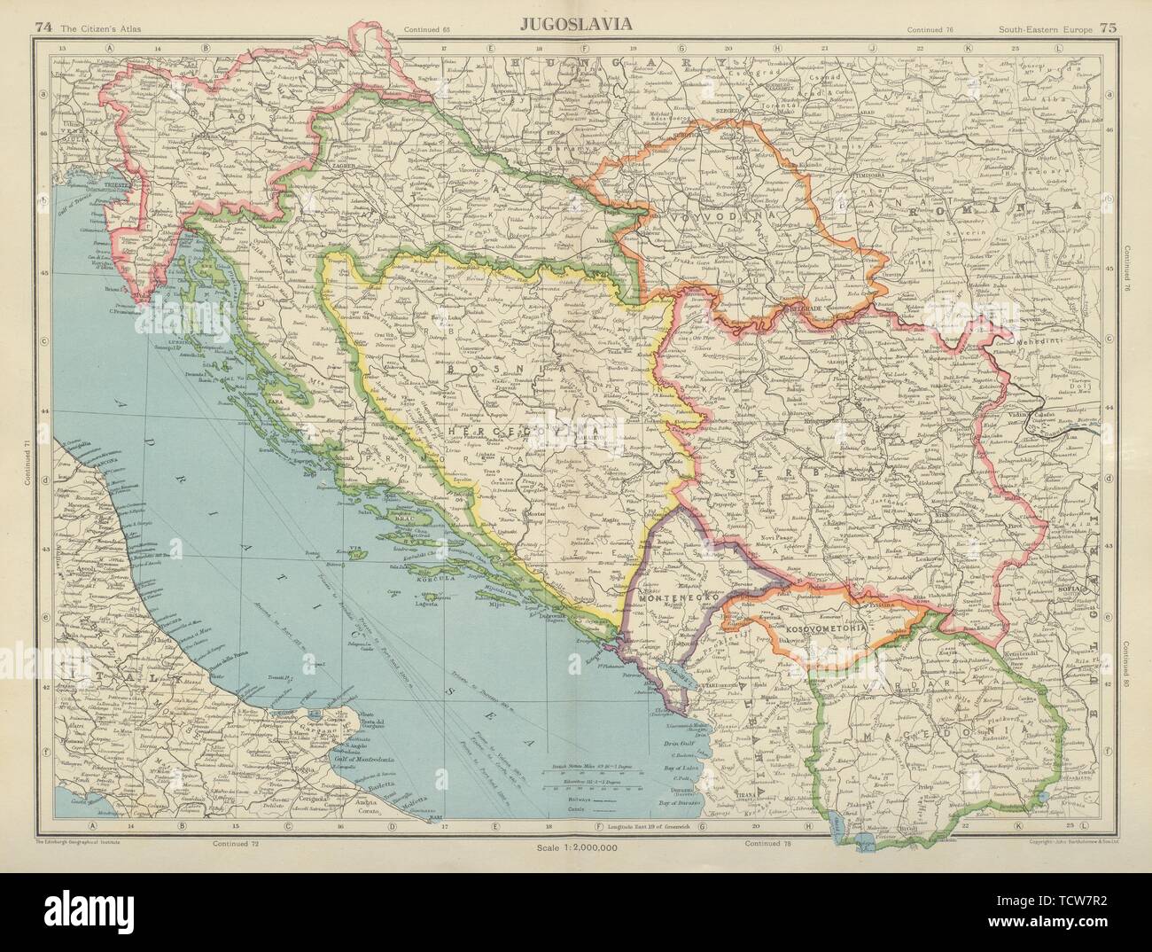 Yugoslavia map immagini e fotografie stock ad alta risoluzione - Alamy