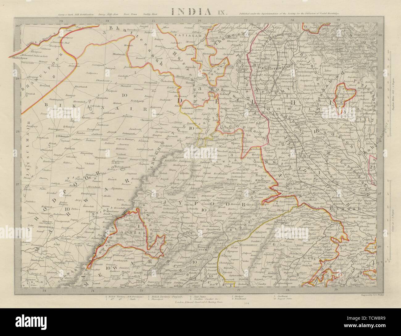 Uttar pradesh map immagini e fotografie stock ad alta risoluzione - Alamy