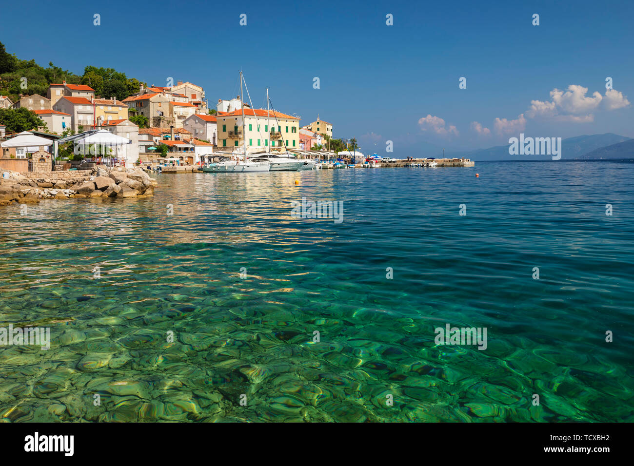 Valun, Isola di Cherso, golfo di Kvarner, Croazia, Europa Foto stock ...