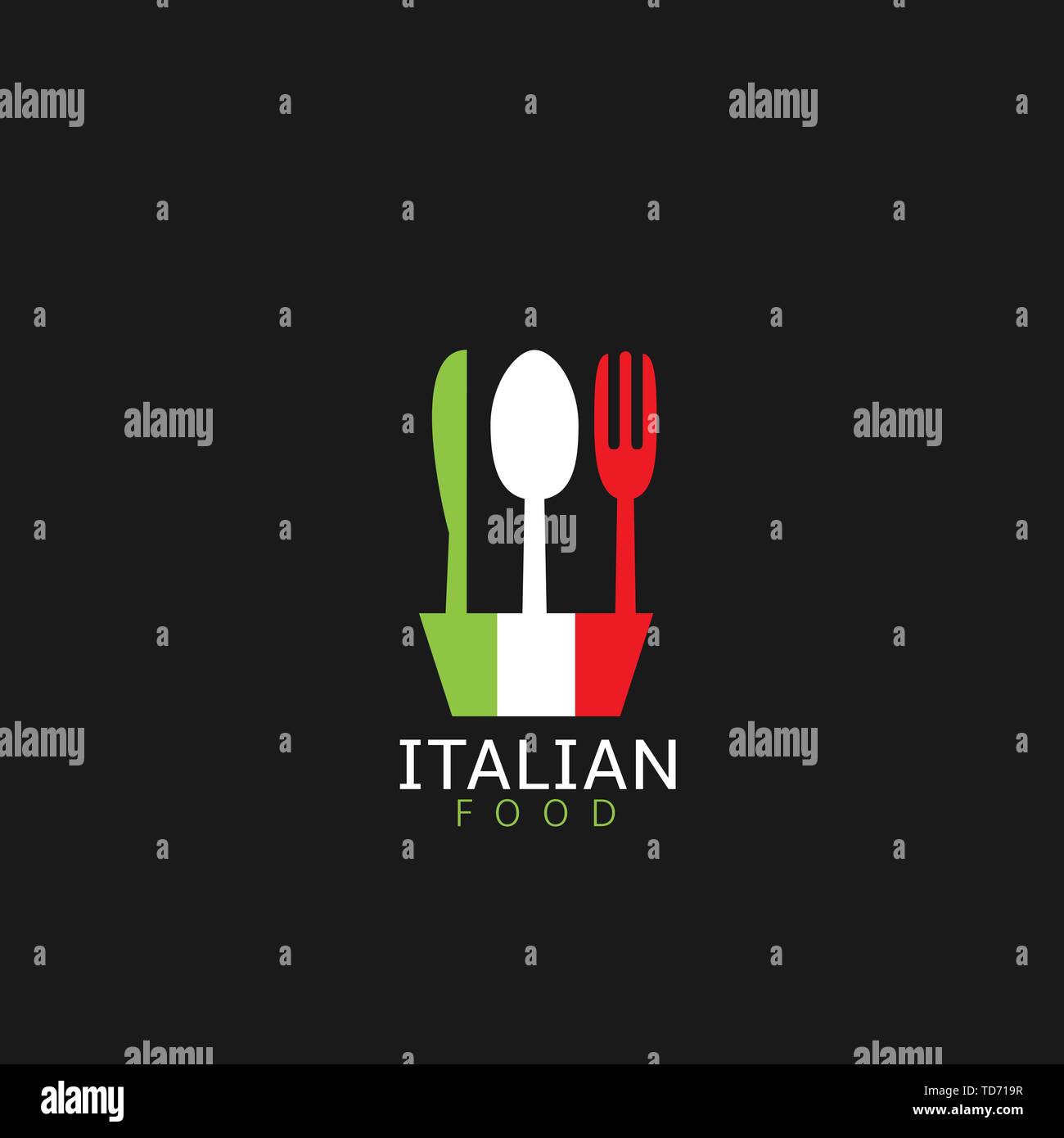 Italian food logo Immagini Vettoriali Stock - Alamy