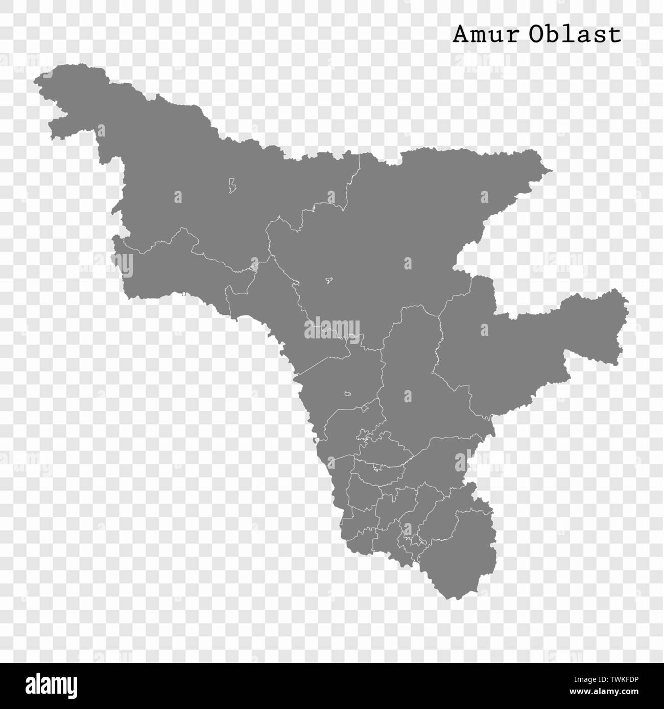 Alta qualità di mappa Oblast di Amur è una regione della Russia con i ...