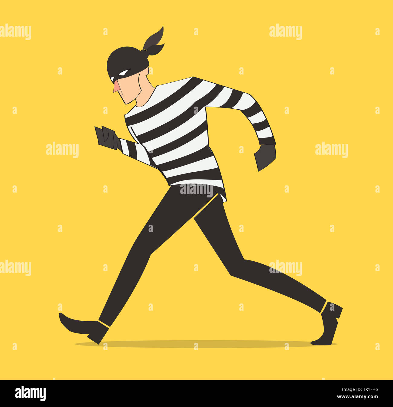 Cartoon thief burglar character bag immagini e fotografie stock ad alta ...