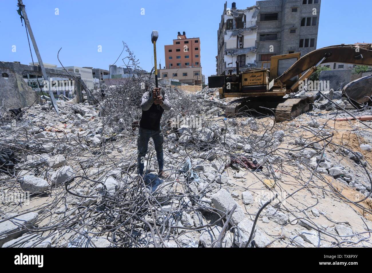 La città di Gaza, la striscia di Gaza, la Palestina. Il 24 giugno 2019 ...