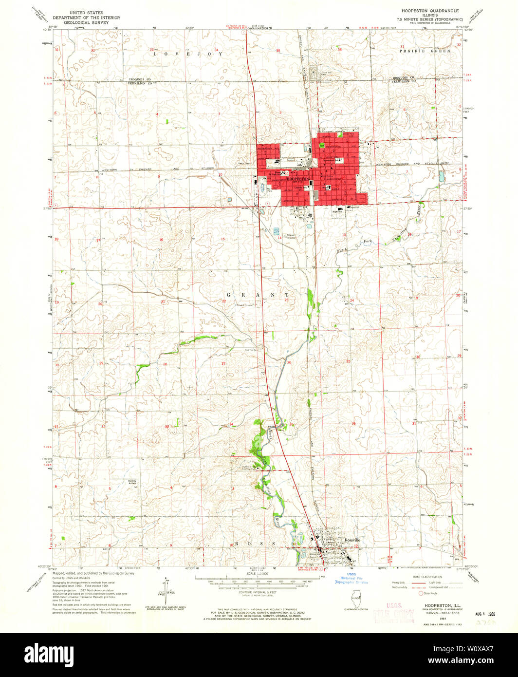 Mappa di hoopeston, illinois immagini e fotografie stock ad alta ...