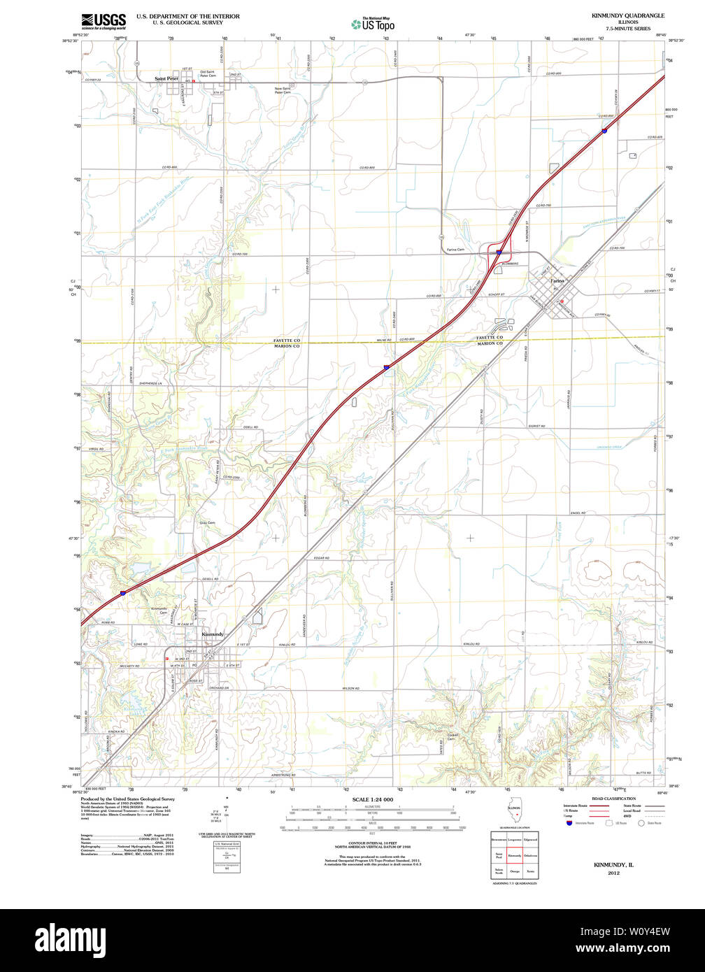 Mappa di kinmundy, illinois immagini e fotografie stock ad alta ...
