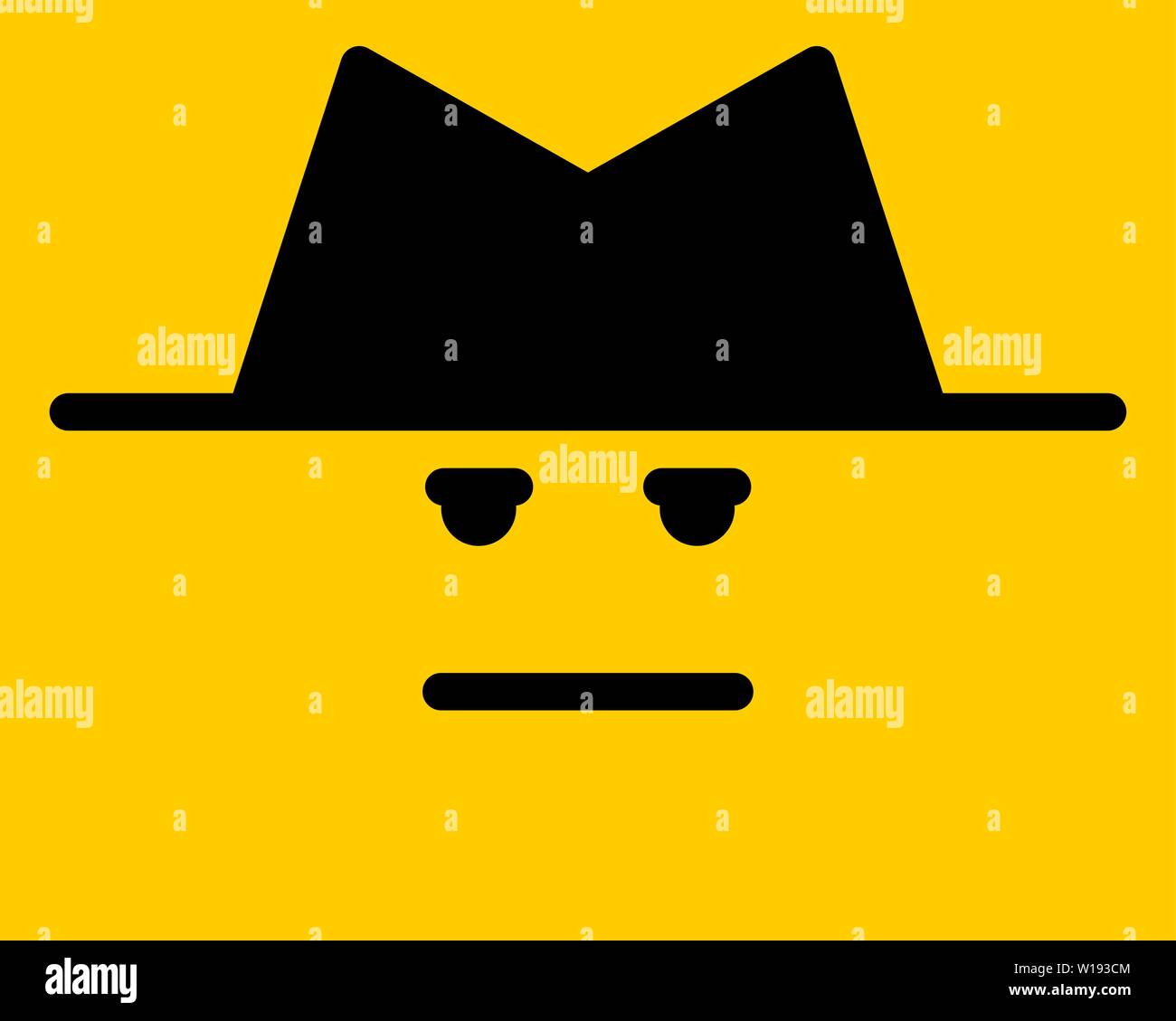 Gli Emoji icona smile simbolo del vettore su sfondo giallo. Smiley face ...