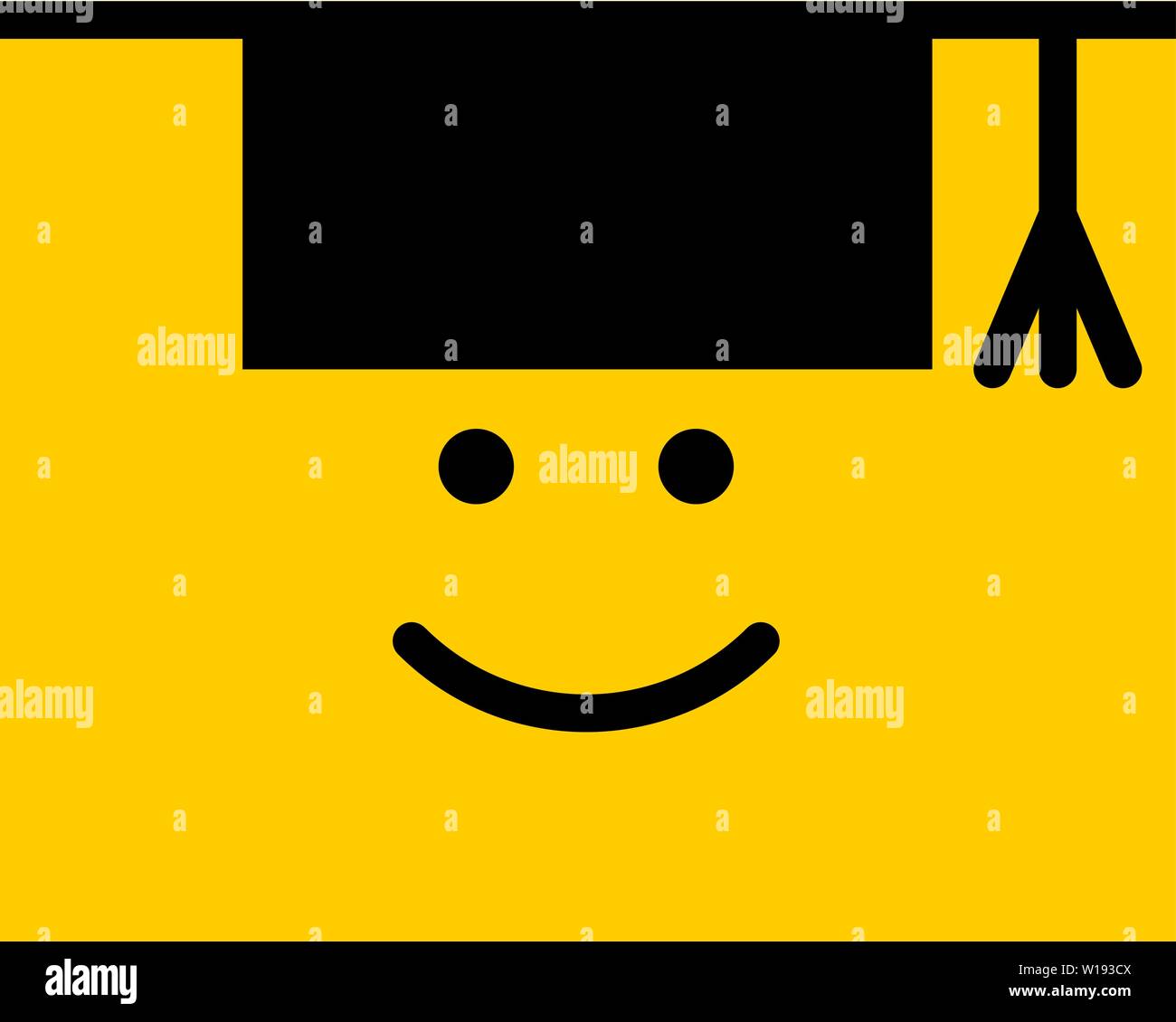 Gli Emoji icona smile simbolo del vettore su sfondo giallo. Smiley face ...