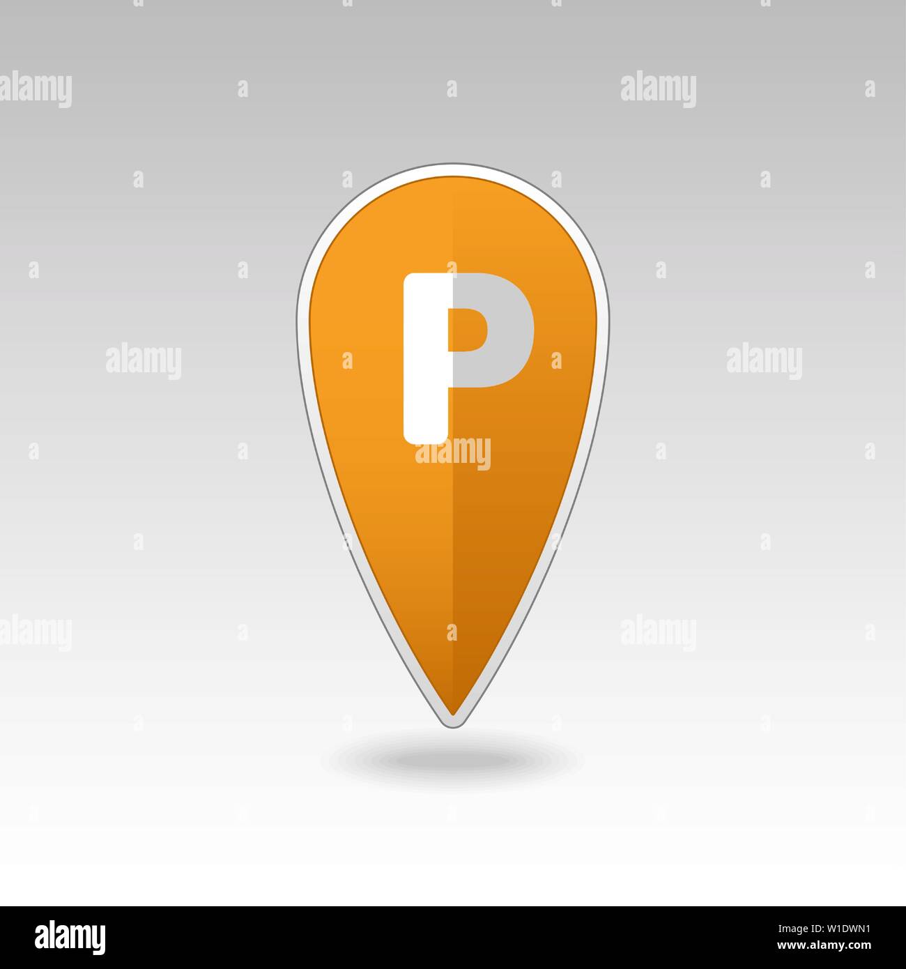 Parcheggio pin icona della mappa. Puntatore Mappa. I marcatori mappa ...