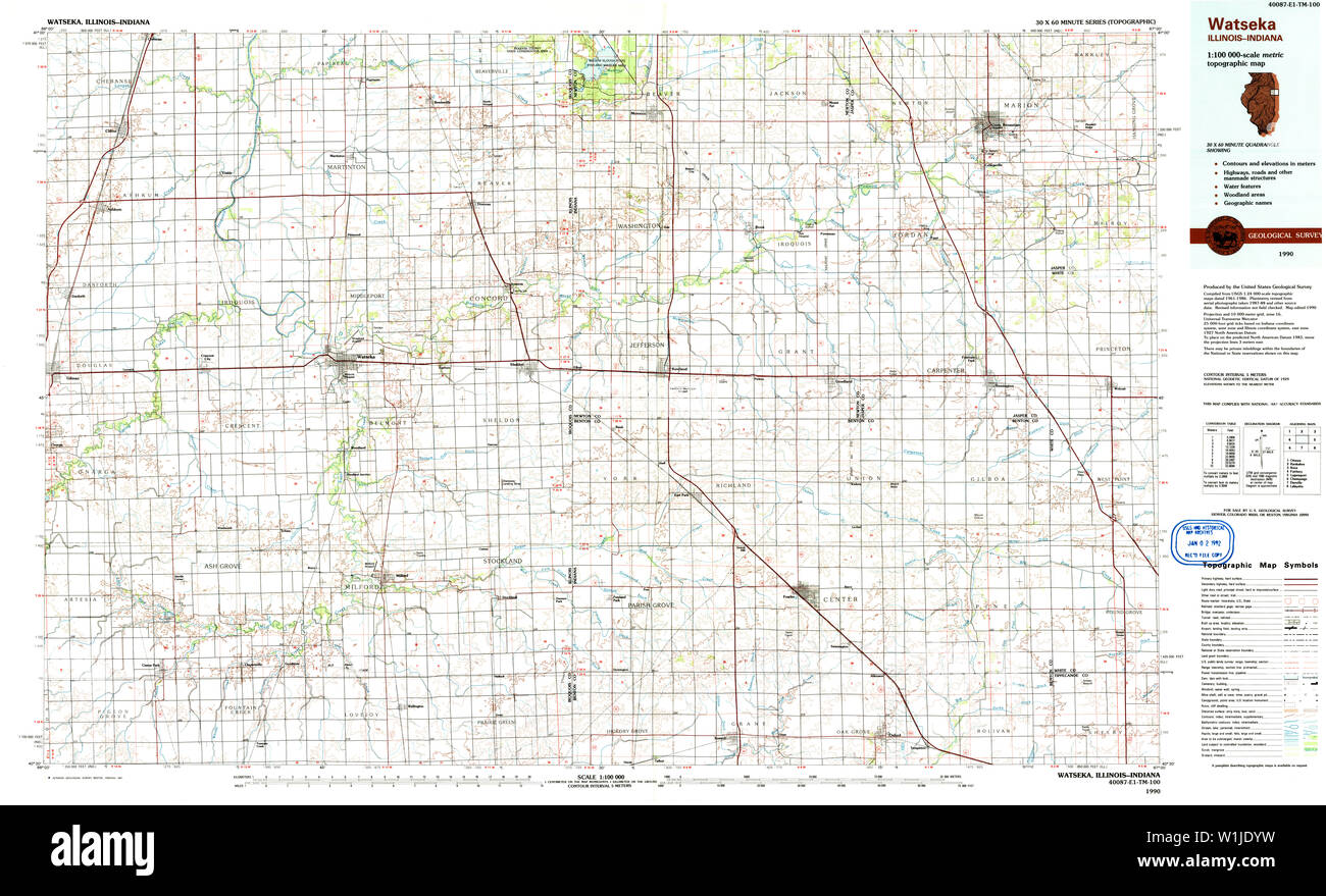 Mappa di watseka immagini e fotografie stock ad alta risoluzione - Alamy