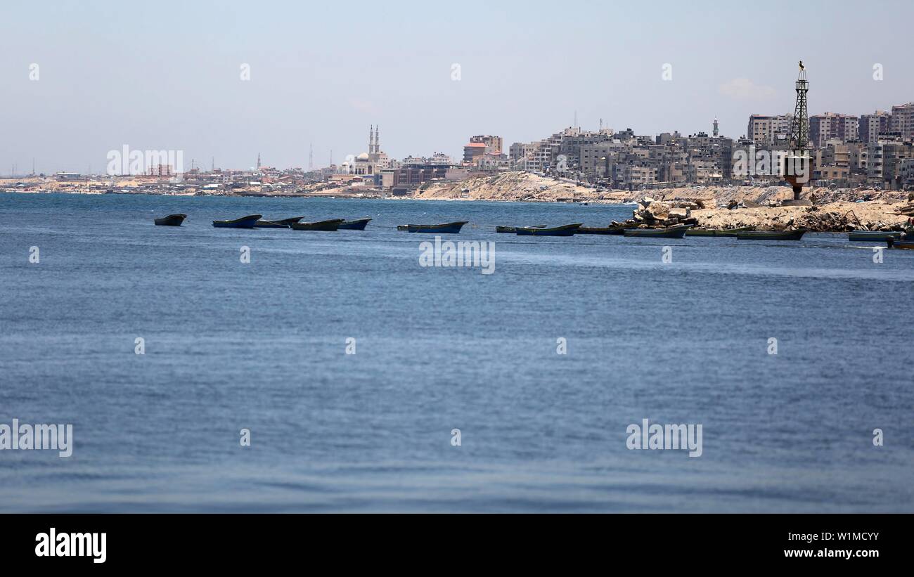 La città di Gaza, Striscia di Gaza, Territori palestinesi. 3 Luglio ...