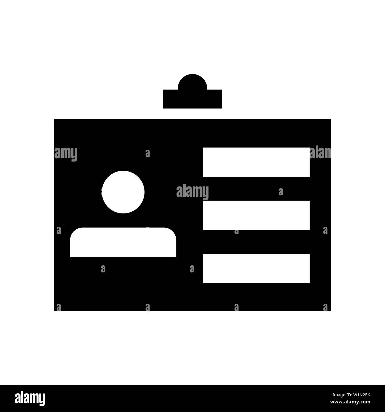 Employee id card icon vector immagini e fotografie stock ad alta ...
