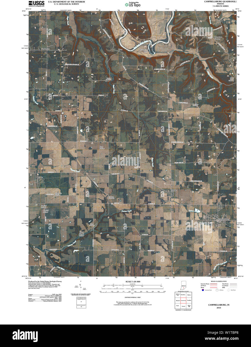 Mappa di campbellsburg immagini e fotografie stock ad alta risoluzione ...