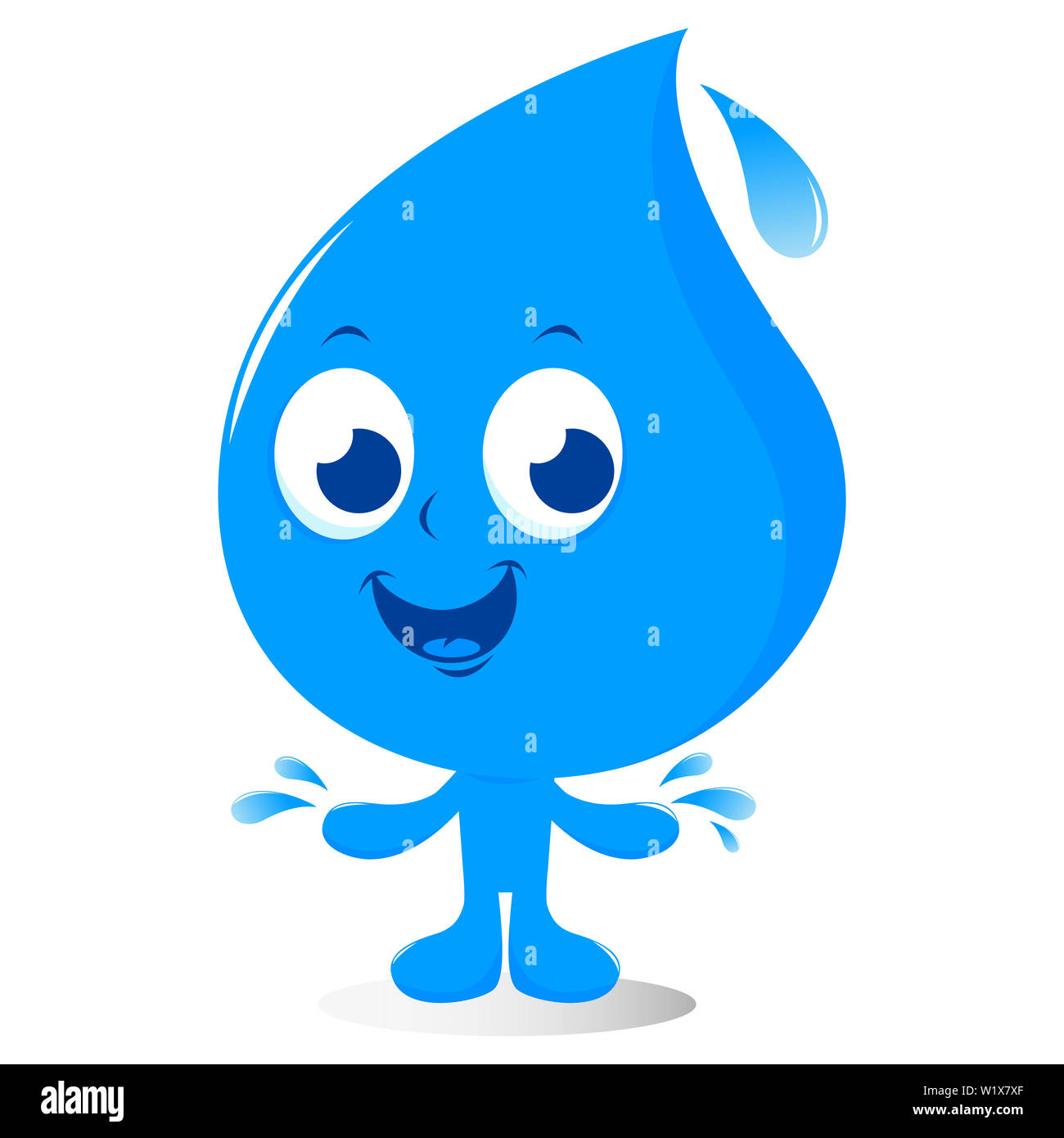 Illustration cartoon water drop character immagini e fotografie stock ...