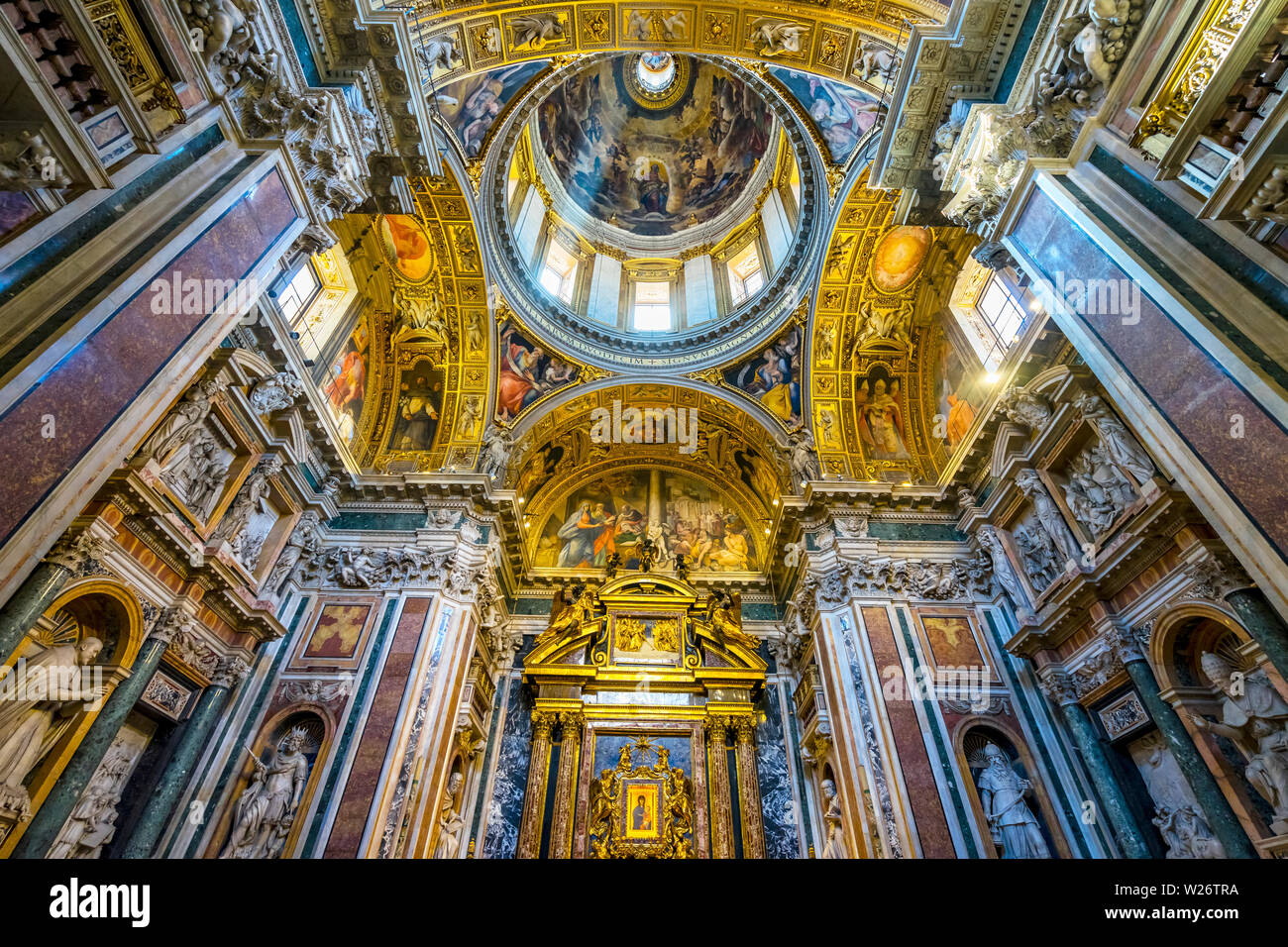 Cupola Icona Altare Basilica di Santa Maria Maggiore a Roma Italia. Una ...