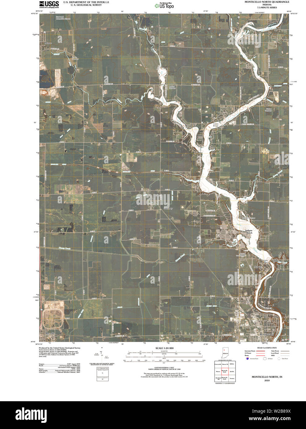 Mappa di monticello indiana immagini e fotografie stock ad alta ...