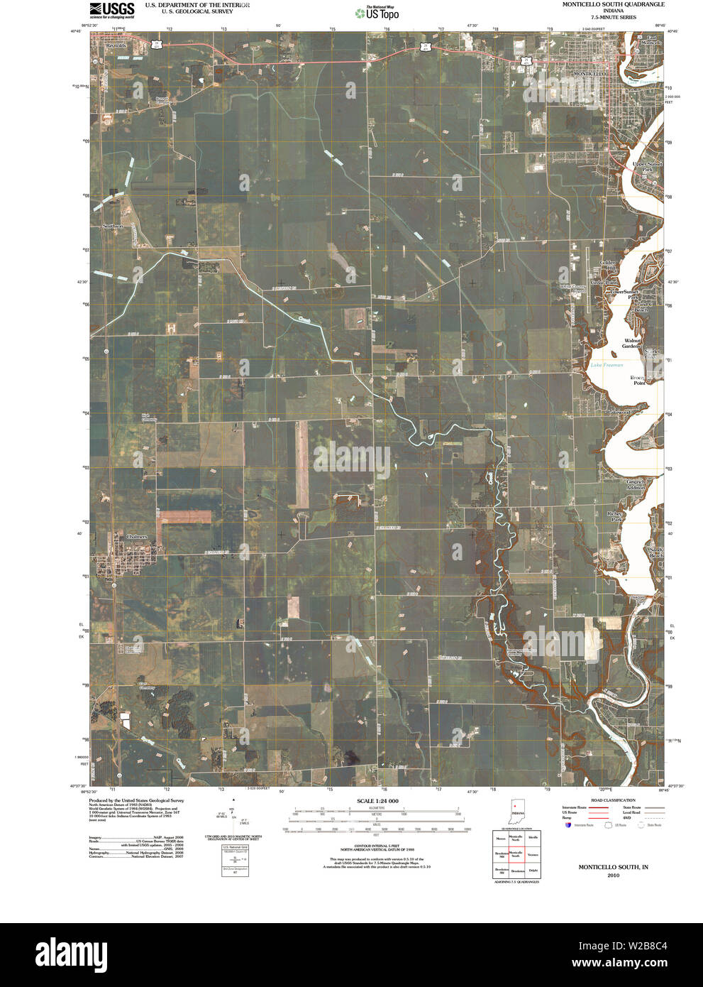 Mappa di monticello indiana Immagini senza sfondo e Foto Stock ...