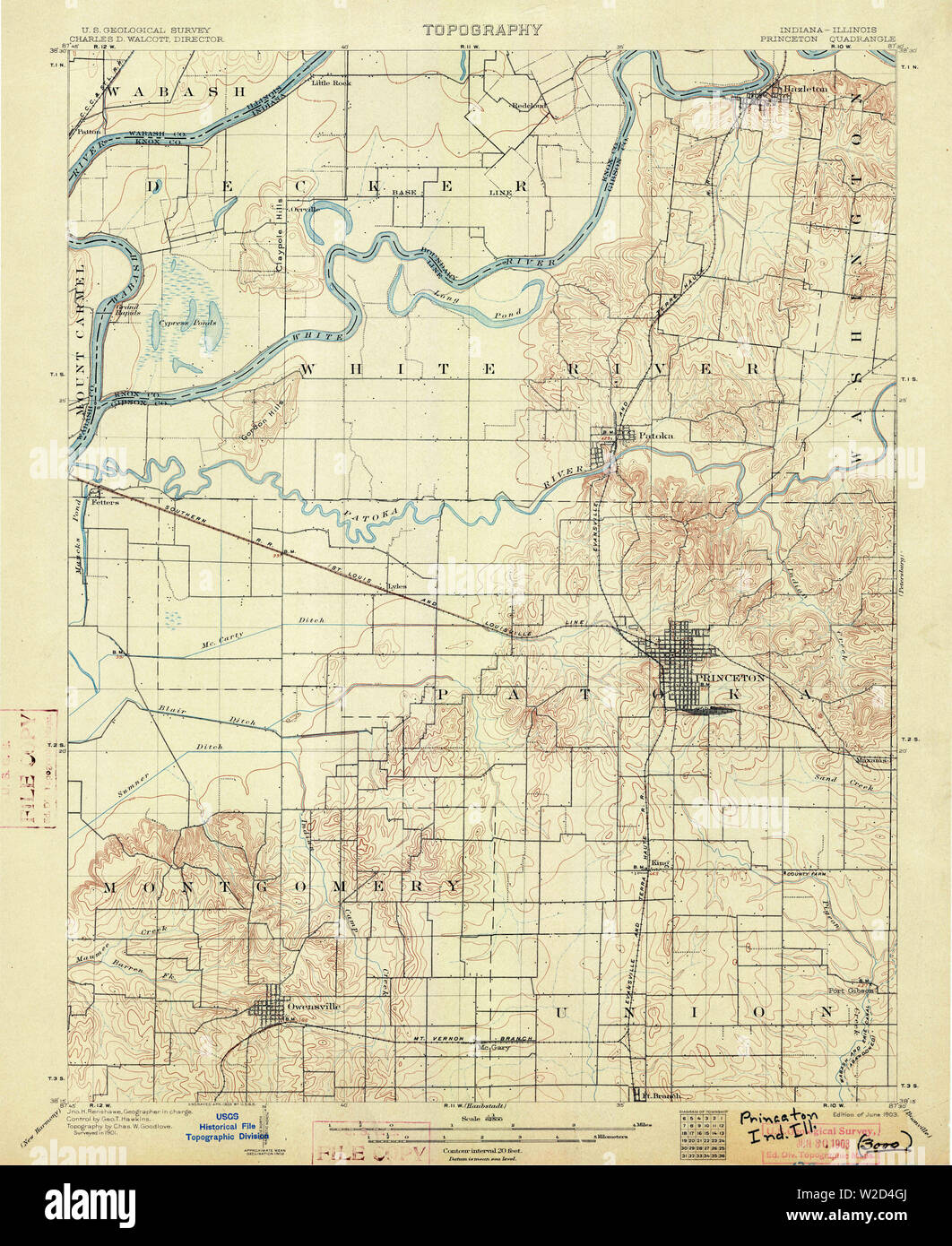 Mappa di princeton indiana immagini e fotografie stock ad alta ...