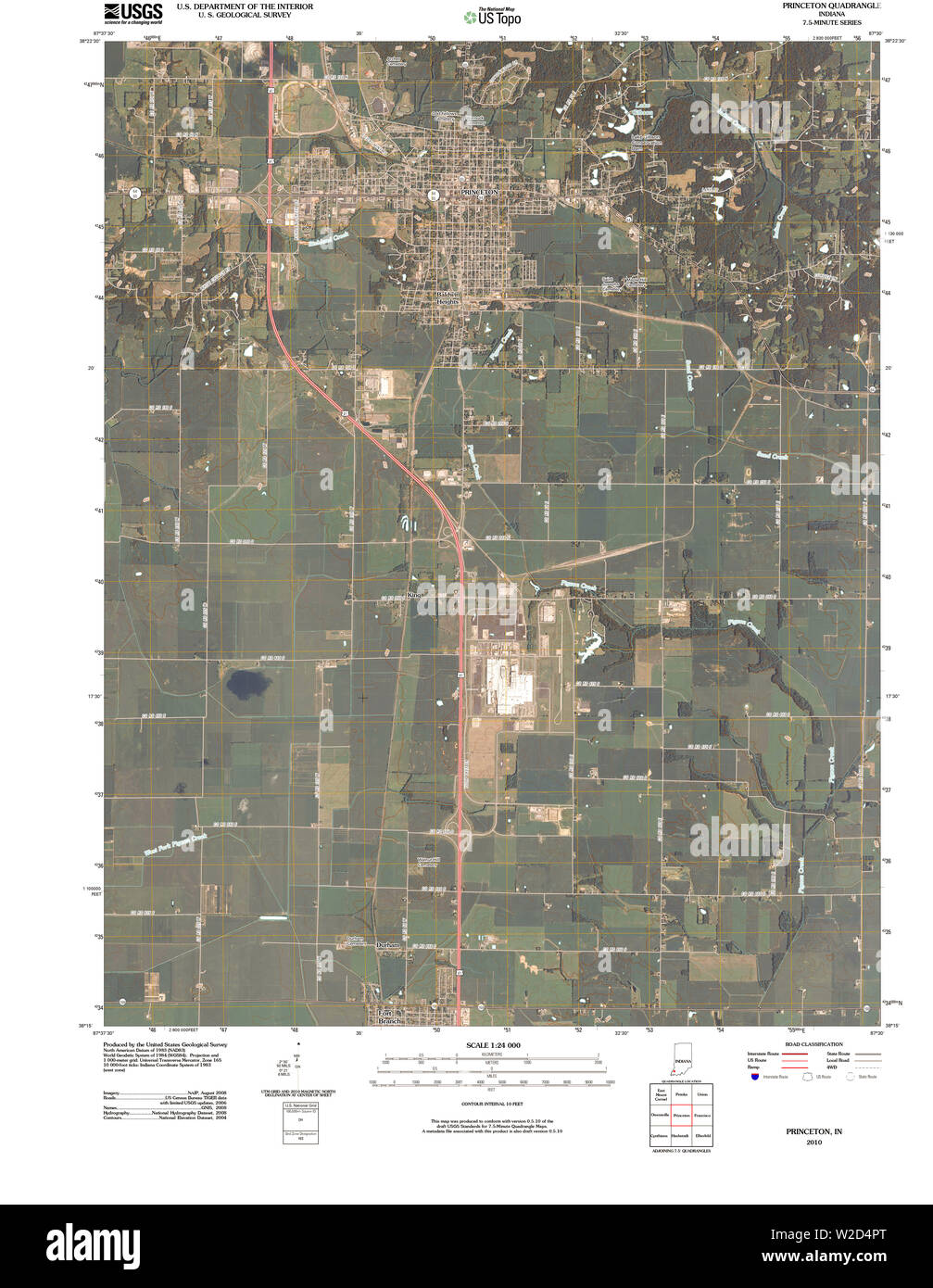 Mappa di princeton indiana immagini e fotografie stock ad alta ...