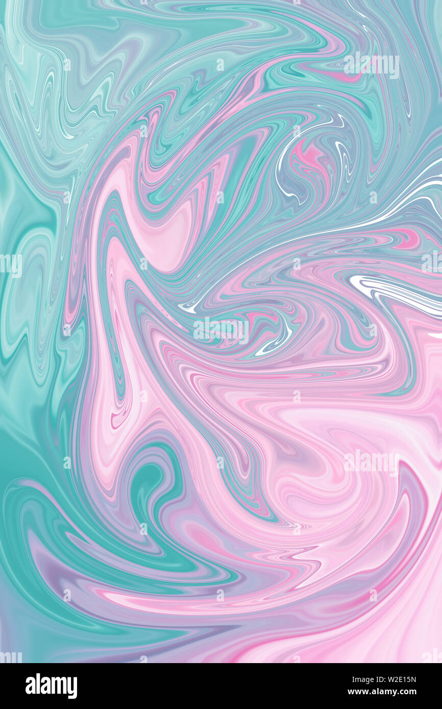 Sfumature di colore ciano e di colore rosa, abstract effetto marmo ...