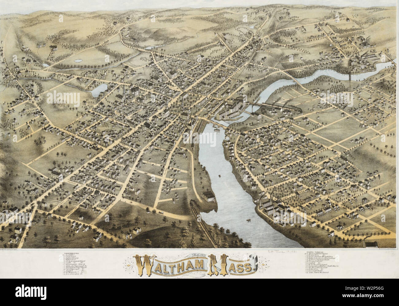 Mappa di waltham massachusetts immagini e fotografie stock ad alta ...