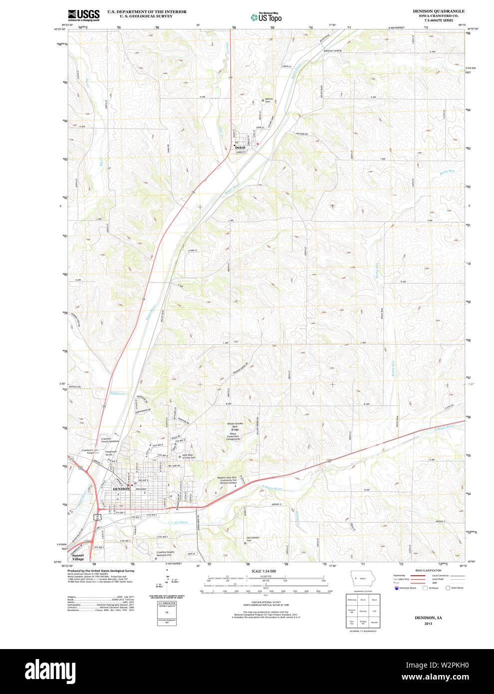 Denison iowa map Immagini senza sfondo e Foto Stock ritagliate - Alamy