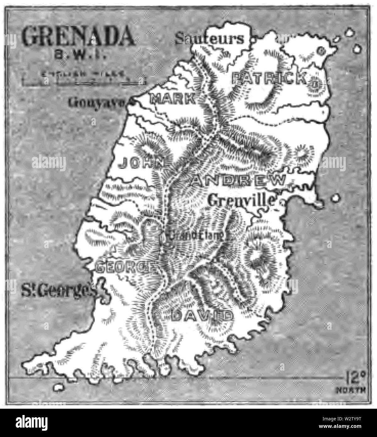 Isola di grenada cartina immagini e fotografie stock ad alta ...