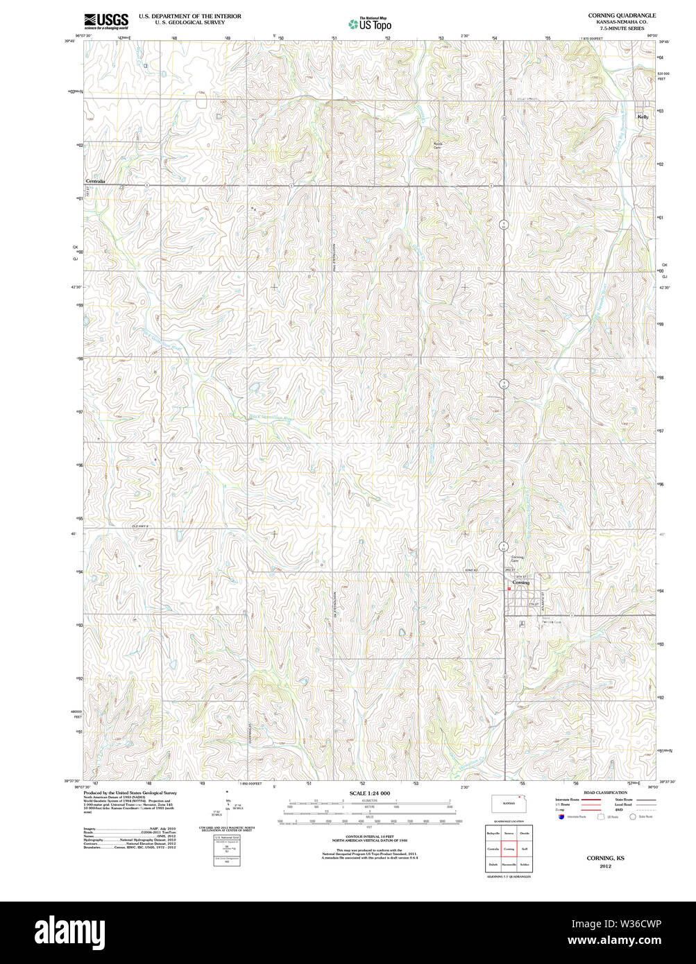 Mappa di corning kansas immagini e fotografie stock ad alta risoluzione ...